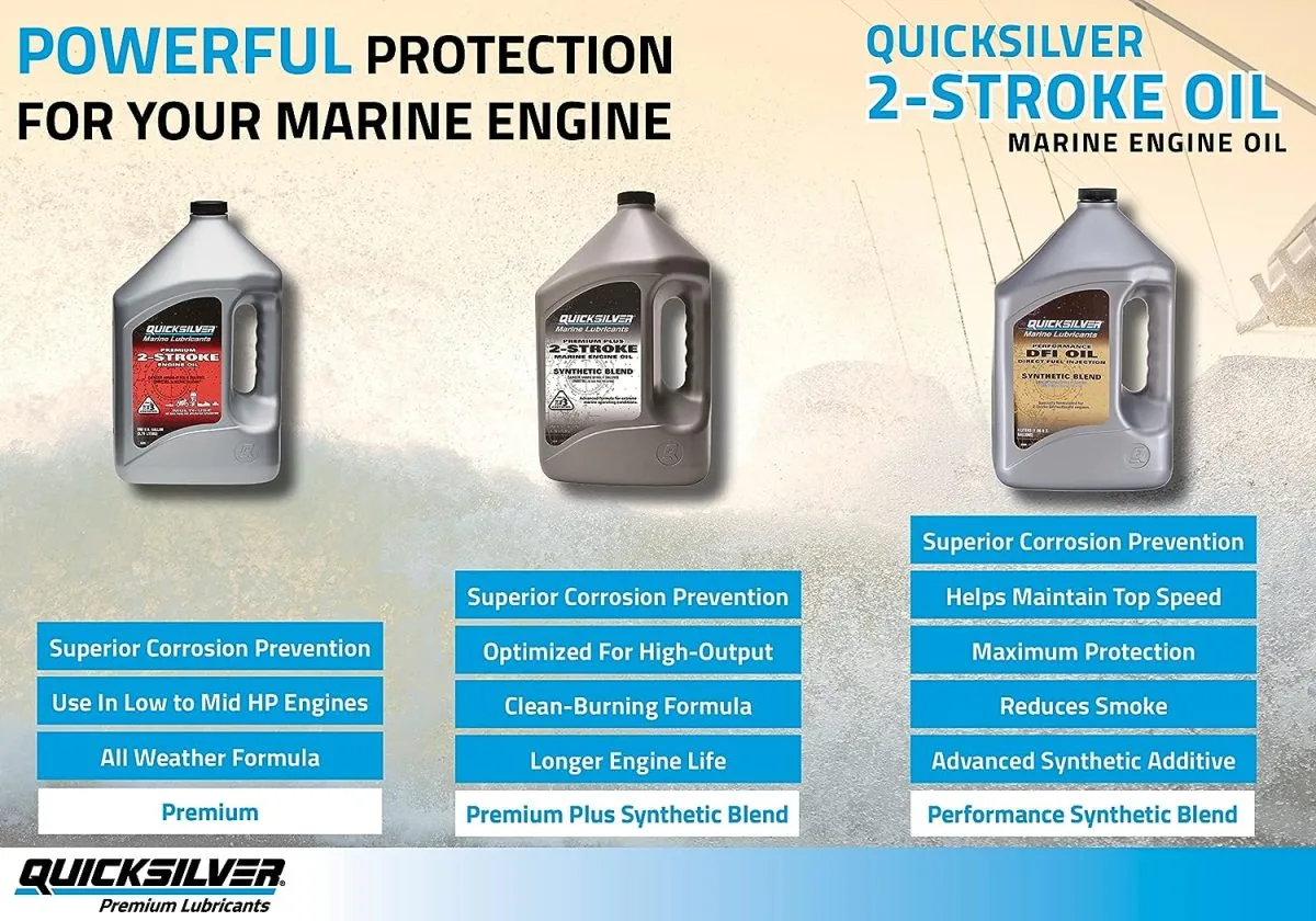 Quicksilver Premium Plus 2 Stroke Marine Engine Oil - 1 Gallon ...